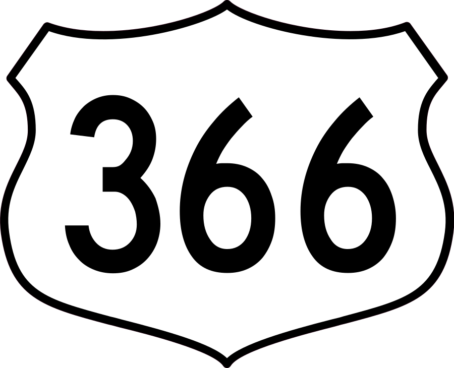 Highway 366 Sign Sticker