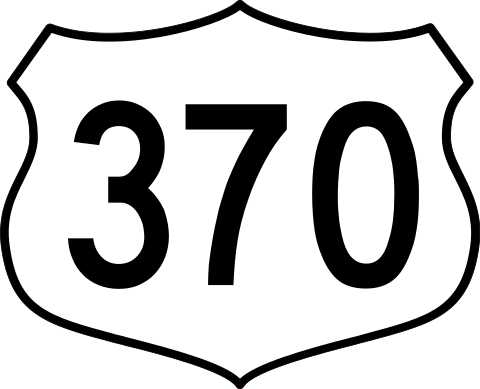 Vibrant, High-Quality Highway 370 Sign Stickers