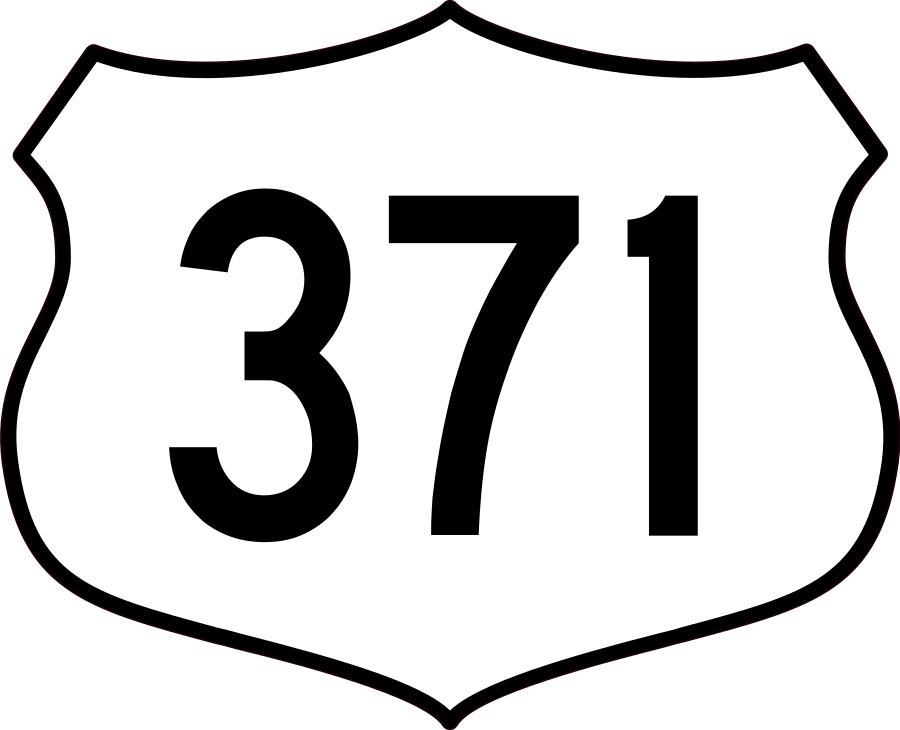Highway 371 Sign Sticker