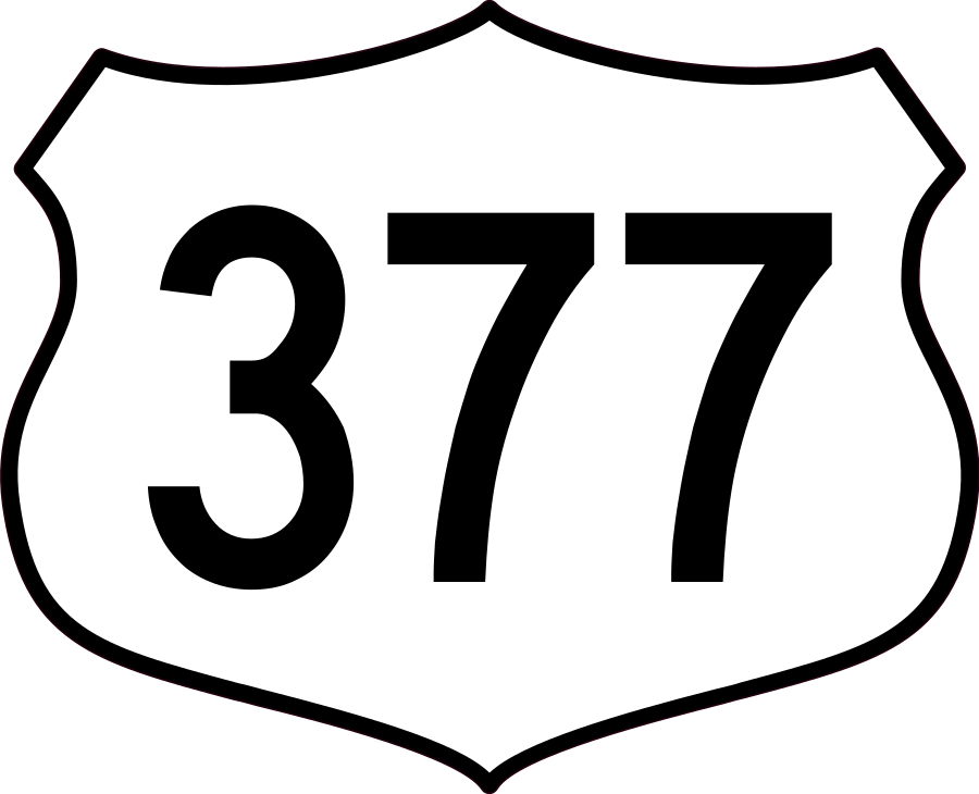 Highway 377 Sign Sticker - 50+ Color Options!