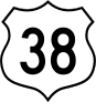 Highway 38 Sign Sticker - Fast Shipping & No Minimums