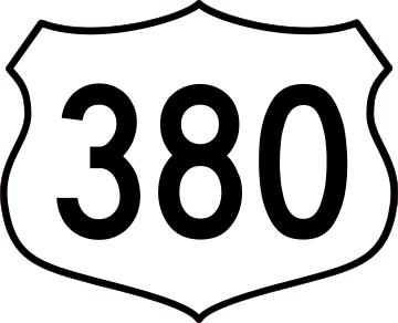 Order Your Highway 380 Sign Sticker Today - Free Shipping!