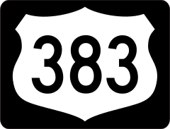Highway 383 Sign With Black Border Sticker - 50+ Color Options!