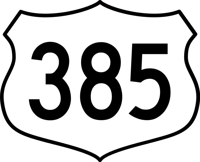 Highway 385 Sign Magnet Shipped Fast & Free!