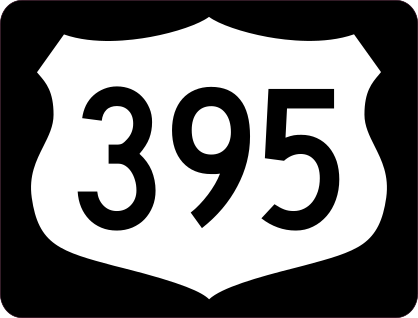 Highway 395 Sign With Black Border Magnet Shipped Fast & Free!