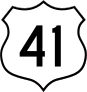 Highway 41 Sign Sticker - Fast Shipping & No Minimums
