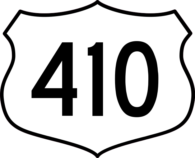 Highway 410 Sign Sticker - Fast Shipping & No Minimums