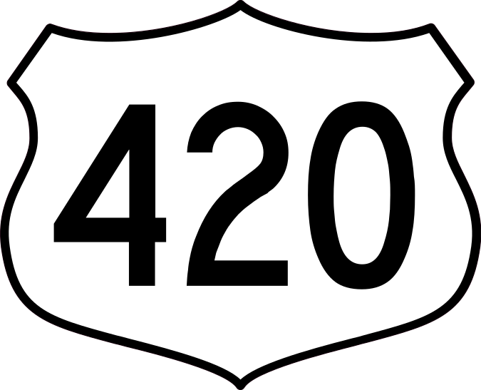 Order Your Highway 420 Sign Sticker Today - Free Shipping!