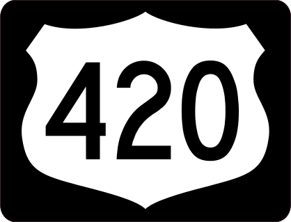 Vibrant, High-Quality Highway 420 Sign With Black Border Magnets