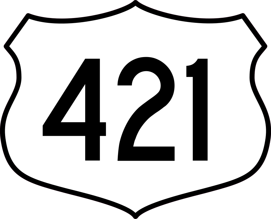 Highway 421 Sign Sticker - Fast Shipping & No Minimums