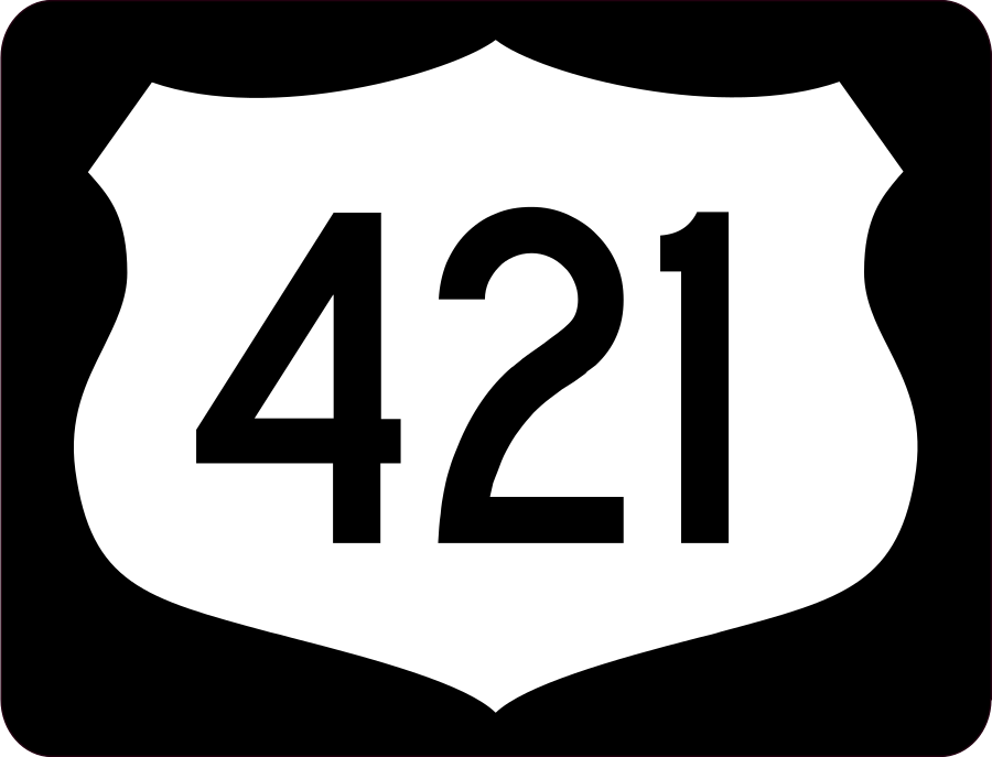 Highway 421 Sign With Black Border Sticker Shipped Fast & Free!
