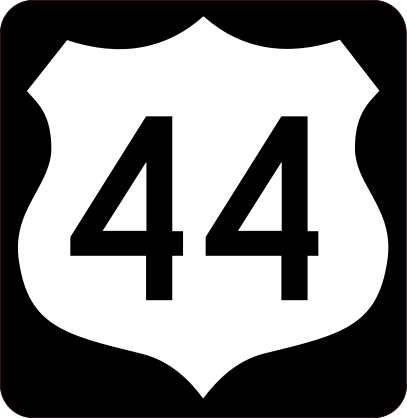 Highway 44 Sign With Black Border Magnet - Fast Shipping & No Minimums