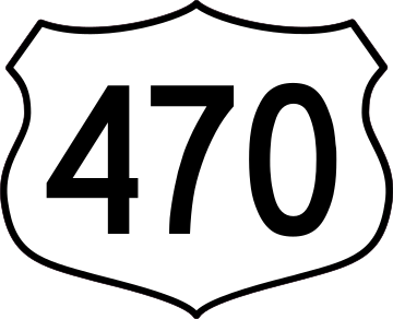 Vibrant, High-Quality Highway 470 Sign Stickers