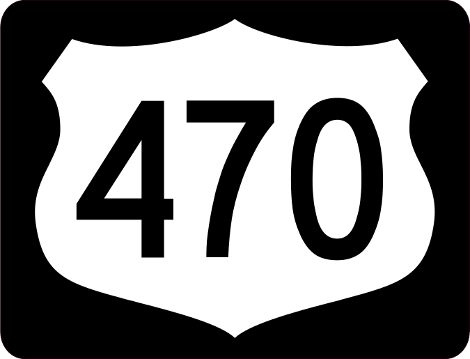 Highway 470 Sign With Black Border Magnet