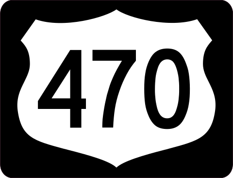 Highway 470 Sign With Black Border Sticker - 50+ Color Options!