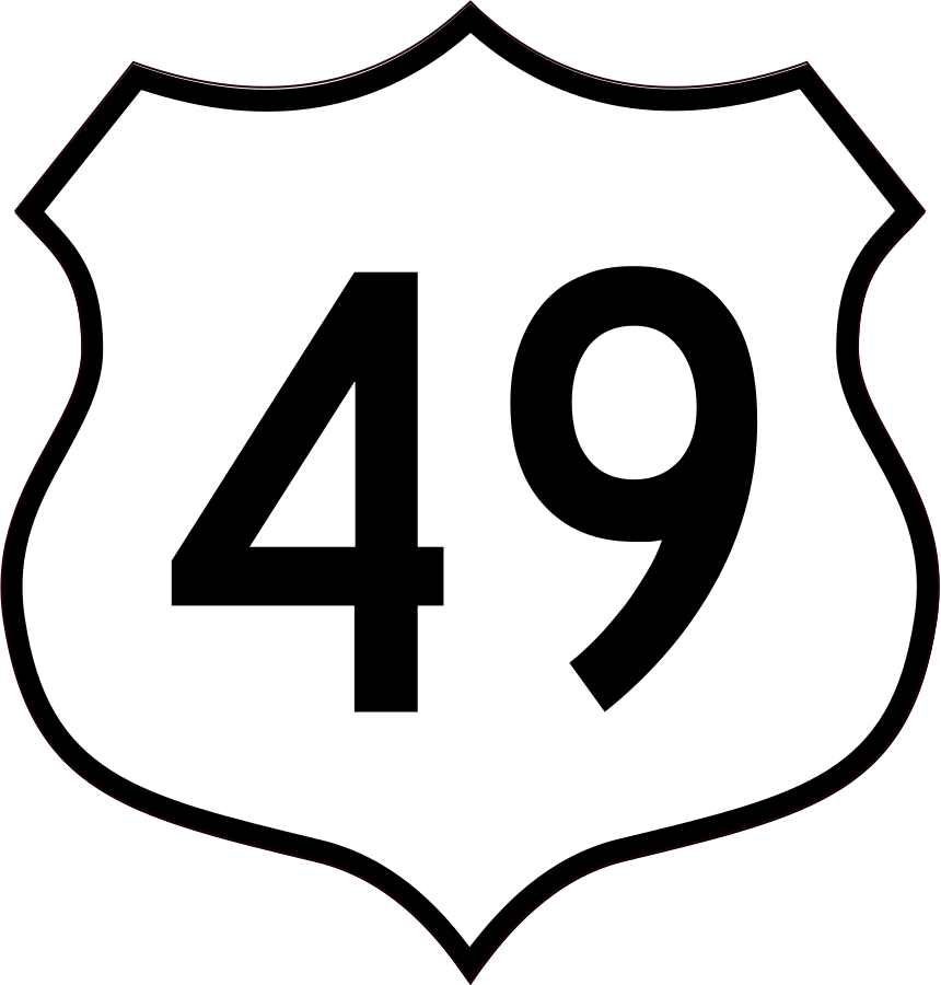 Vibrant, High-Quality Highway 49 Sign Stickers