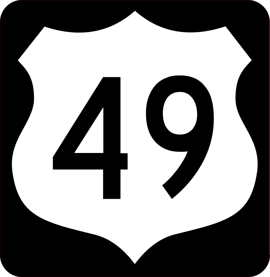 Highway 49 Sign With Black Border Magnet - Fast Shipping & No Minimums