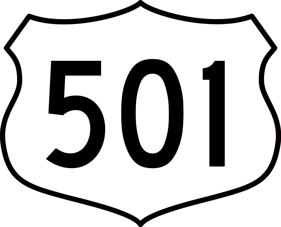 Order Your Highway 501 Sign Sticker Today - Free Shipping!