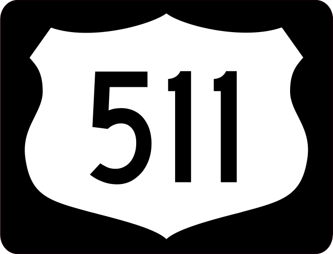 Highway 511 Sign With Black Border Sticker