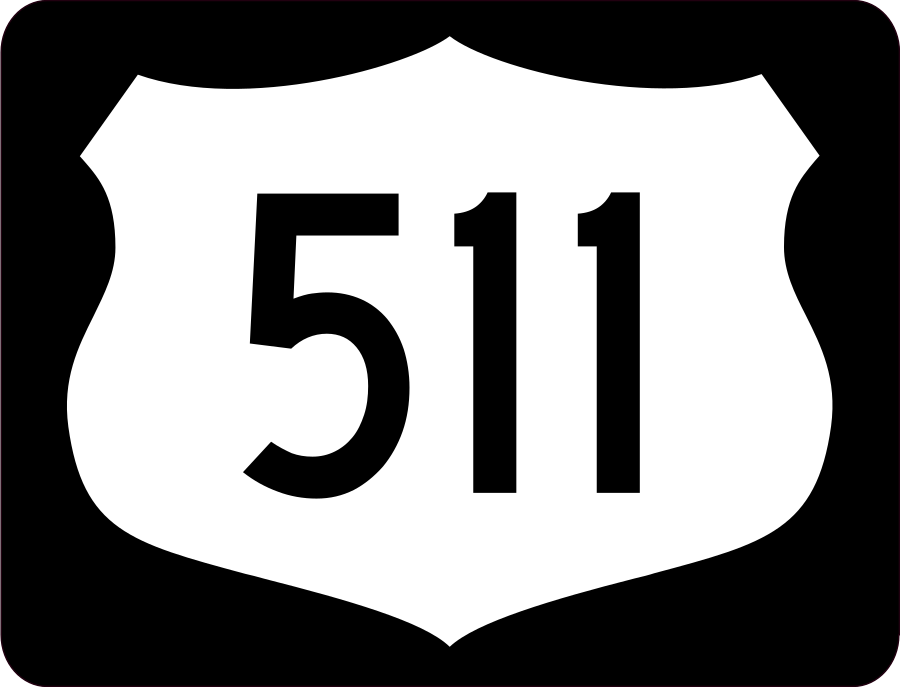 Highway 511 Sign With Black Border Sticker