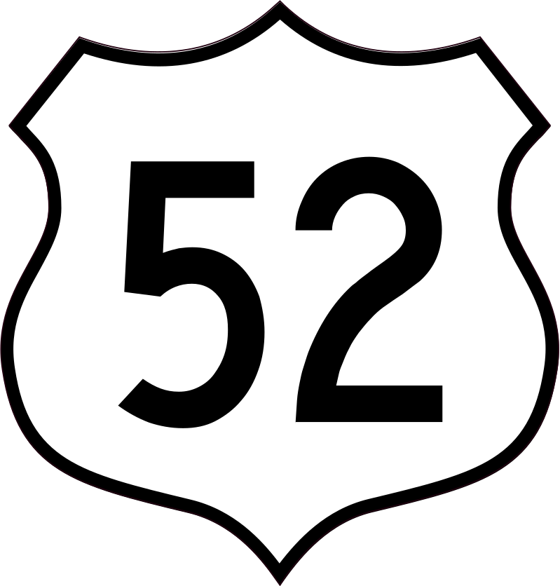 Highway 52 Sign Sticker - Fast Shipping & No Minimums