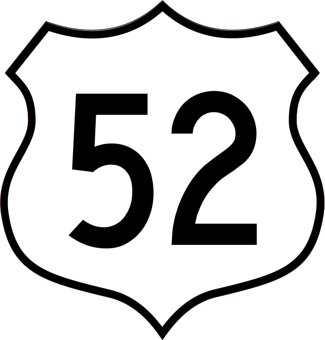 Highway 52 Sign Sticker - Fast Shipping & No Minimums