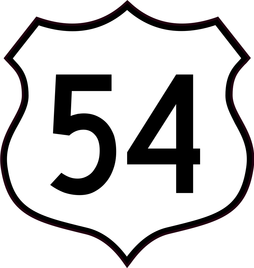 Order Your Highway 54 Sign Sticker Today - Free Shipping!