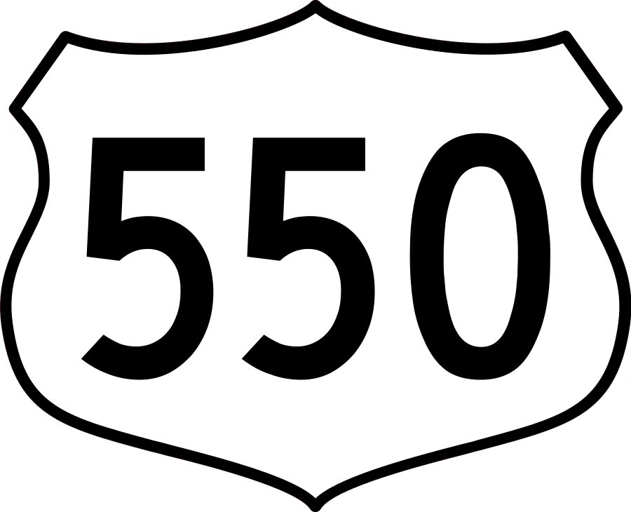 Highway 550 Sign Sticker Shipped Fast & Free!