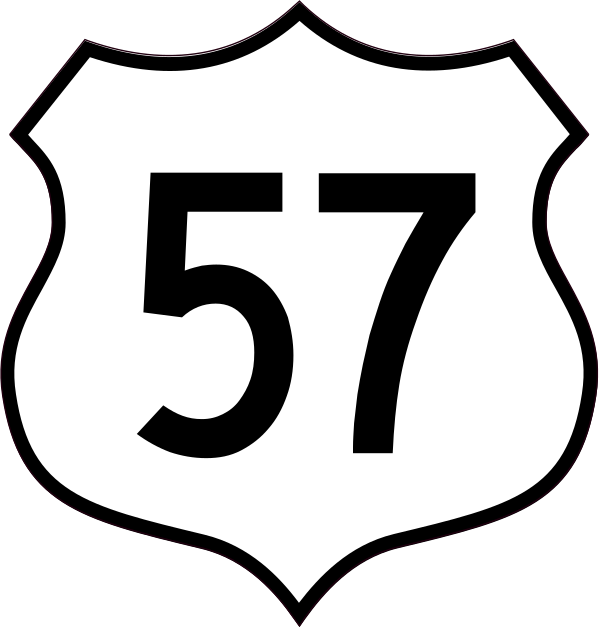 Highway 57 Sign Sticker - 50+ Color Options!