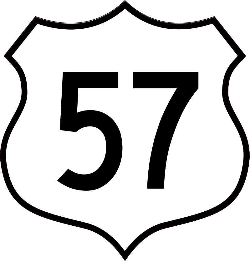 Highway 57 Sign Sticker - 50+ Color Options!