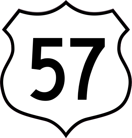 Highway 57 Sign Sticker - 50+ Color Options!