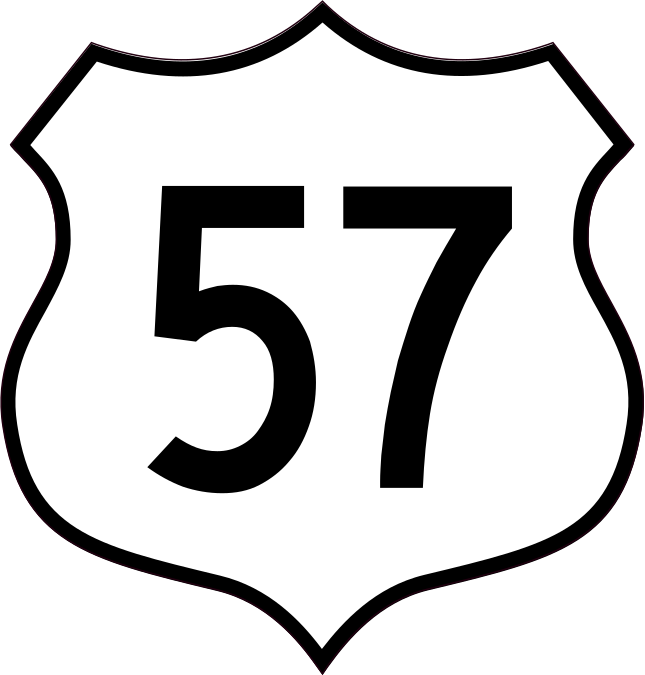 Highway 57 Sign Sticker - 50+ Color Options!