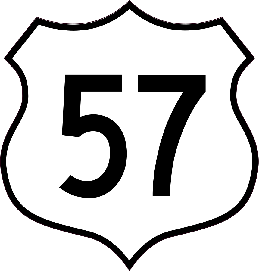 Highway 57 Sign Sticker - 50+ Color Options!