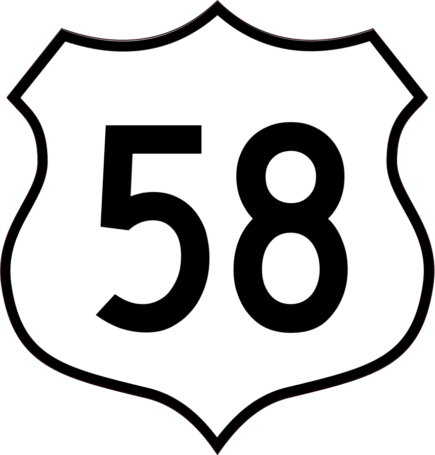 Highway 58 Sign Magnet