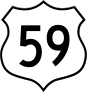 Highway 59 Sign Sticker - 50+ Color Options!