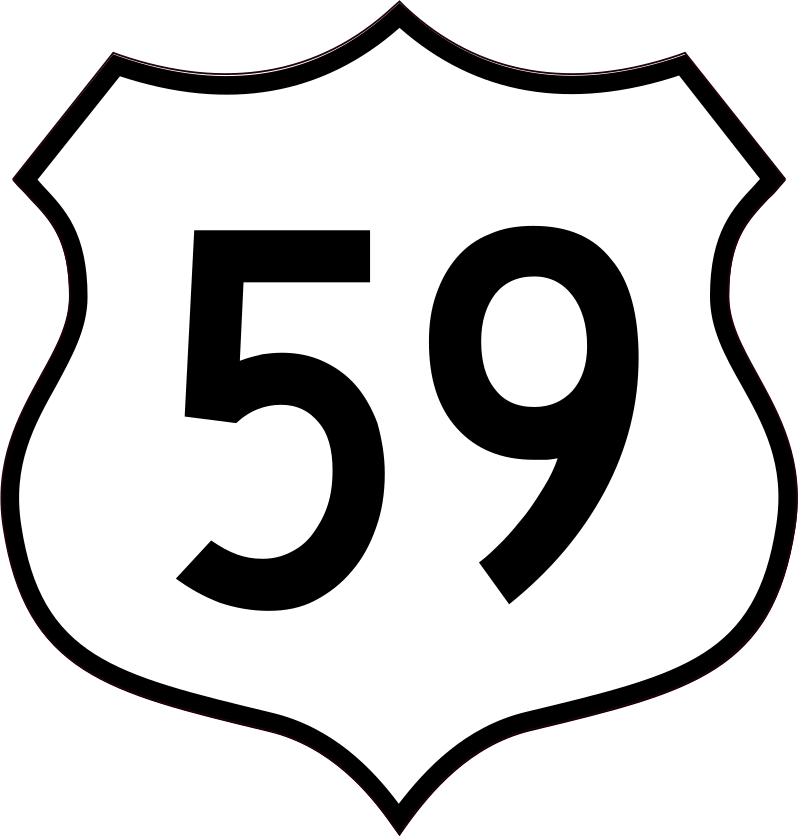 Highway 59 Sign Sticker - 50+ Color Options!