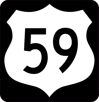 Vibrant, High-Quality Highway 59 Sign With Black Border Magnets