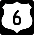 Highway 6 Sign With Black Border Sticker Shipped Fast & Free!