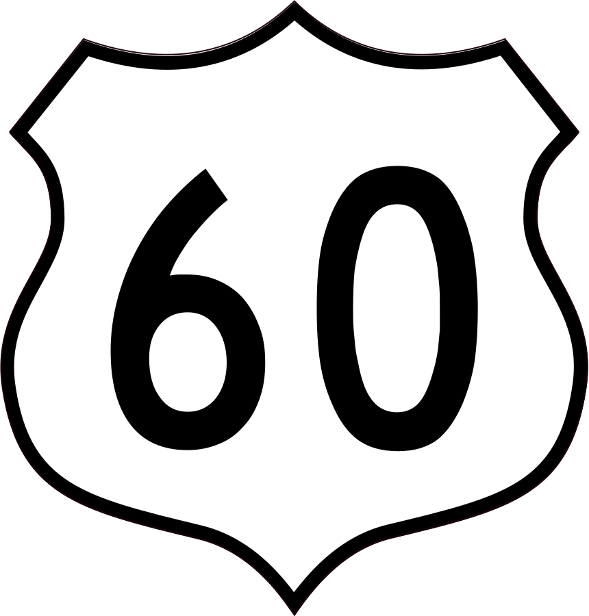 Highway 60 Sign Sticker