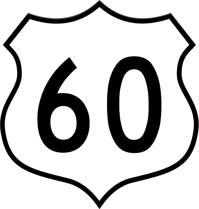 Highway 60 Sign Sticker