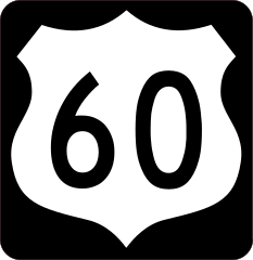 Highway 60 Sign With Black Border Sticker - 50+ Color Options!