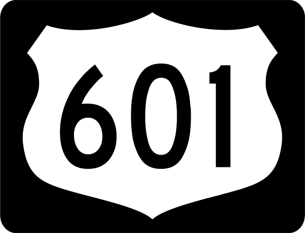 Vibrant, High-Quality Highway 601 Sign With Black Border Magnets