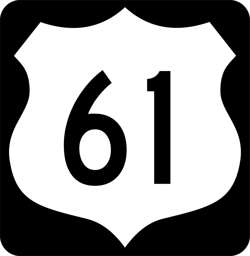 Highway 61 Sign With Black Border Magnet - Fast Shipping & No Minimums