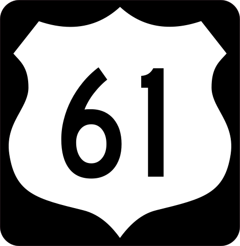 Highway 61 Sign With Black Border Magnet - Fast Shipping & No Minimums