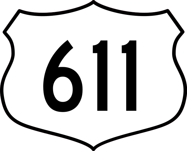 Highway 611 Sign Magnet - Fast Shipping & No Minimums