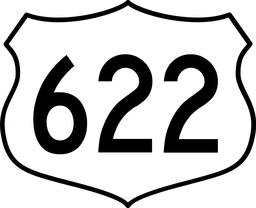 Highway 622 Sign Sticker Shipped Fast & Free!