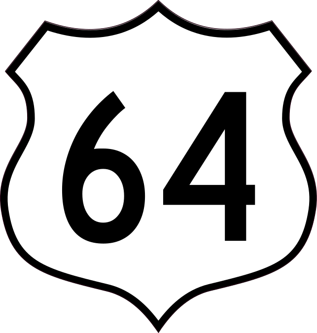 Vibrant, High-Quality Highway 64 Sign Stickers