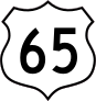 Highway 65 Sign Sticker - Fast Shipping & No Minimums