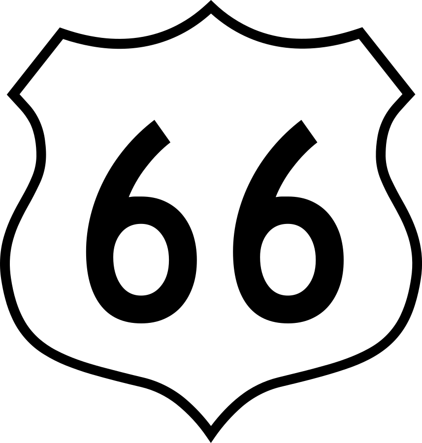 Highway 66 Sign Sticker