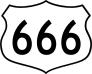 Highway 666 Sign Sticker Shipped Fast & Free!